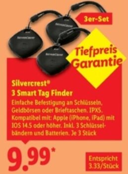 Silvercrest Smart-Tag Finder – Lidl Angebot ab 15.09.2025
